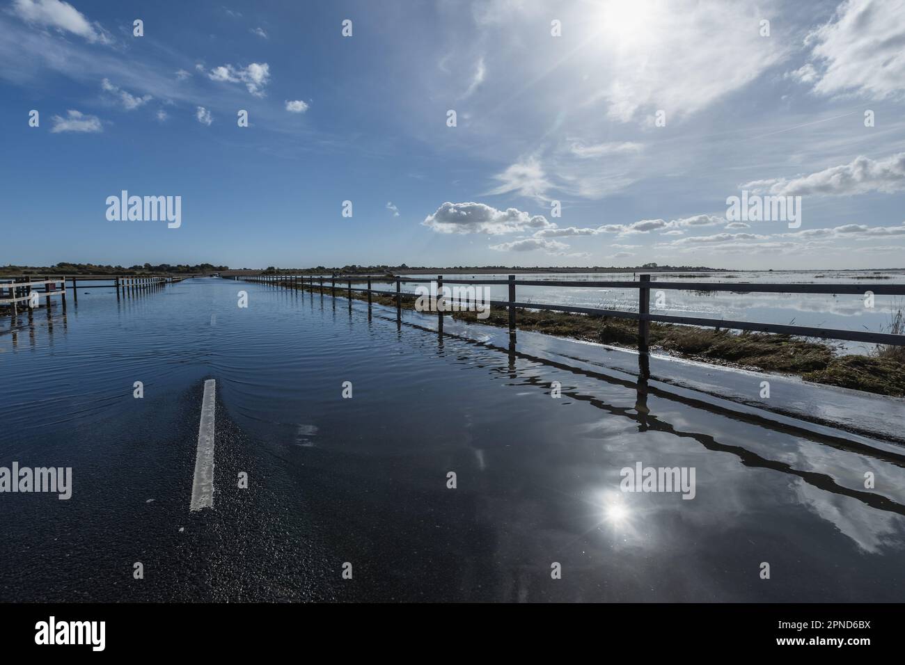 The Strood causeway from Mersea Island on the 10th October 2022 in ...