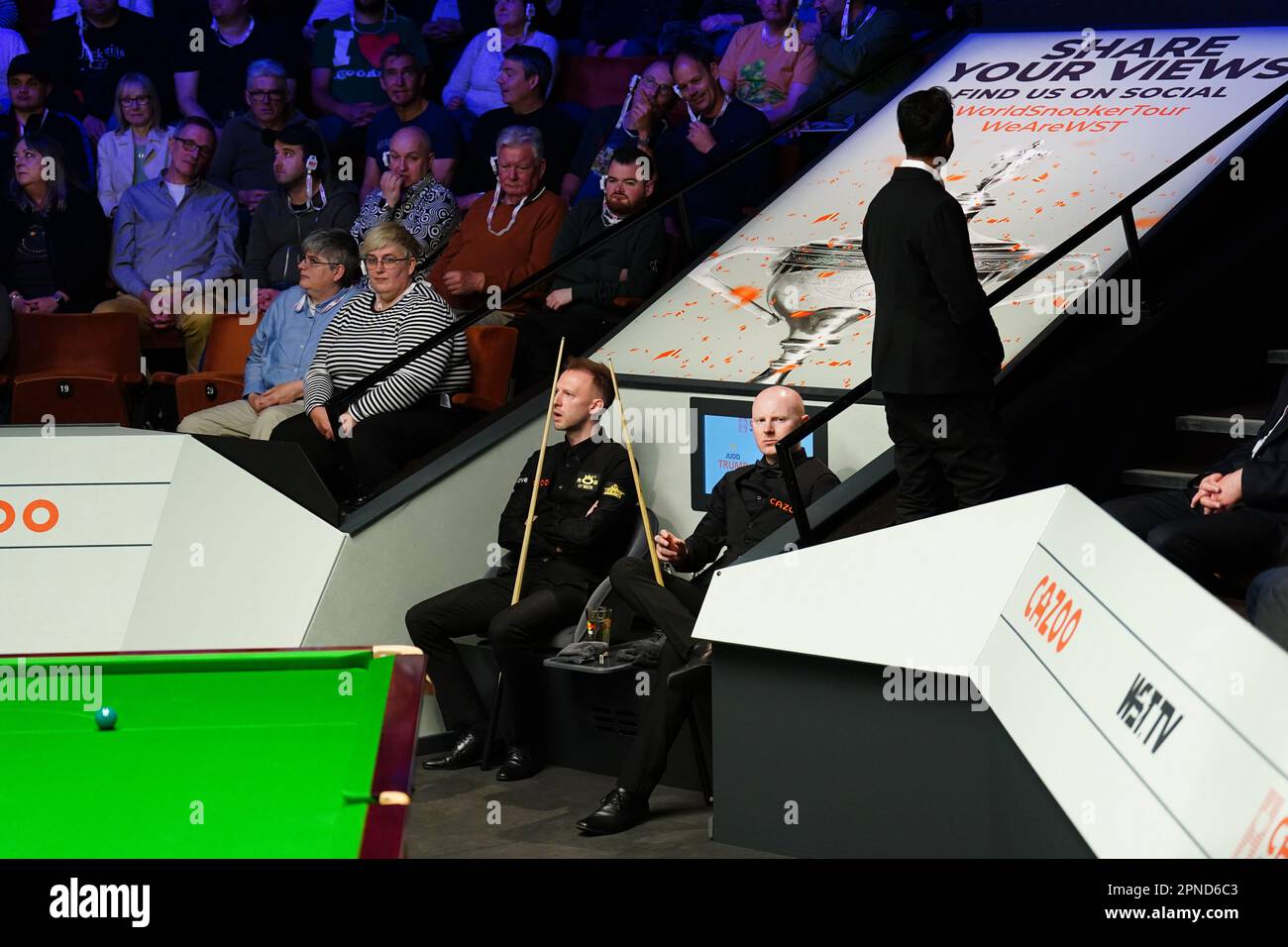 Extra security during the Judd Trump and Anthony McGill match during ...