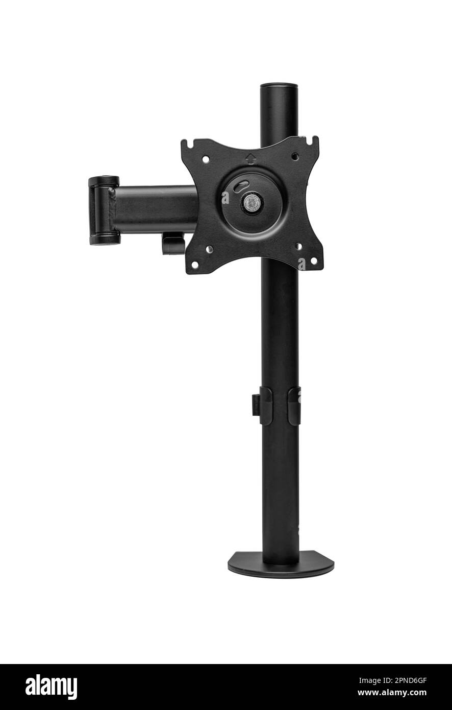 Desktop monitor mount isolated on white background Stock Photo - Alamy