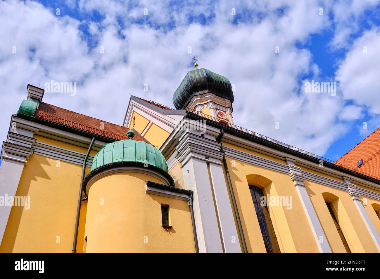 Church of St. Nicholas on Marian Square in the inner town of Immenstadt ...