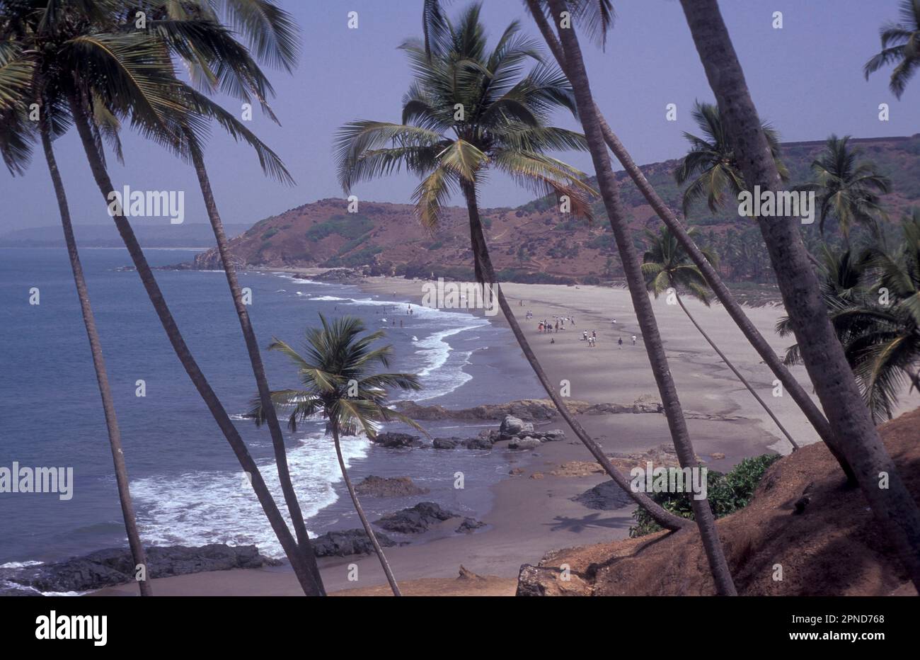 a Beach with Landscape and Coast at the Town of Vagator in the Province ...