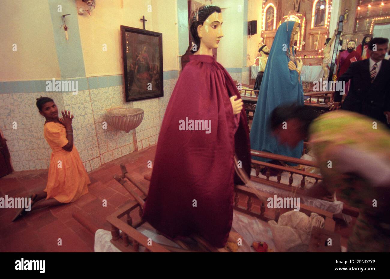 a ceremony and procession of Good Friday at the church of Igreja do Esp ...