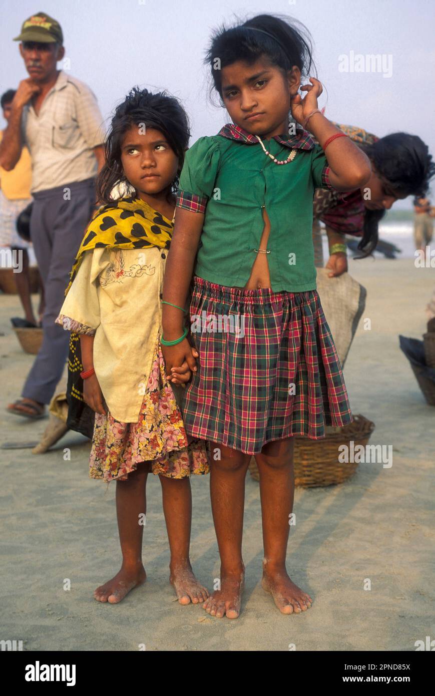 child of a fishing of a Fishing Village on the Coast at the Town of ...
