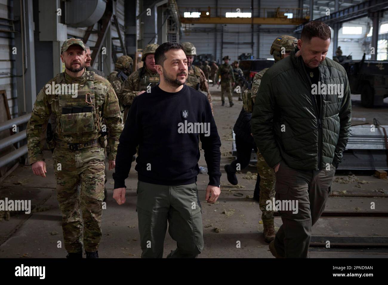 Avdiivka, Ukraine. 18th Apr, 2023. Ukrainian President Volodymyr ...