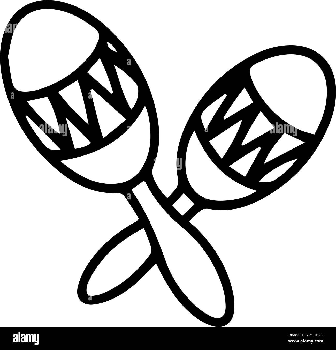 Maracas icon. Vector illustration of blue and red maraca and instrument ...