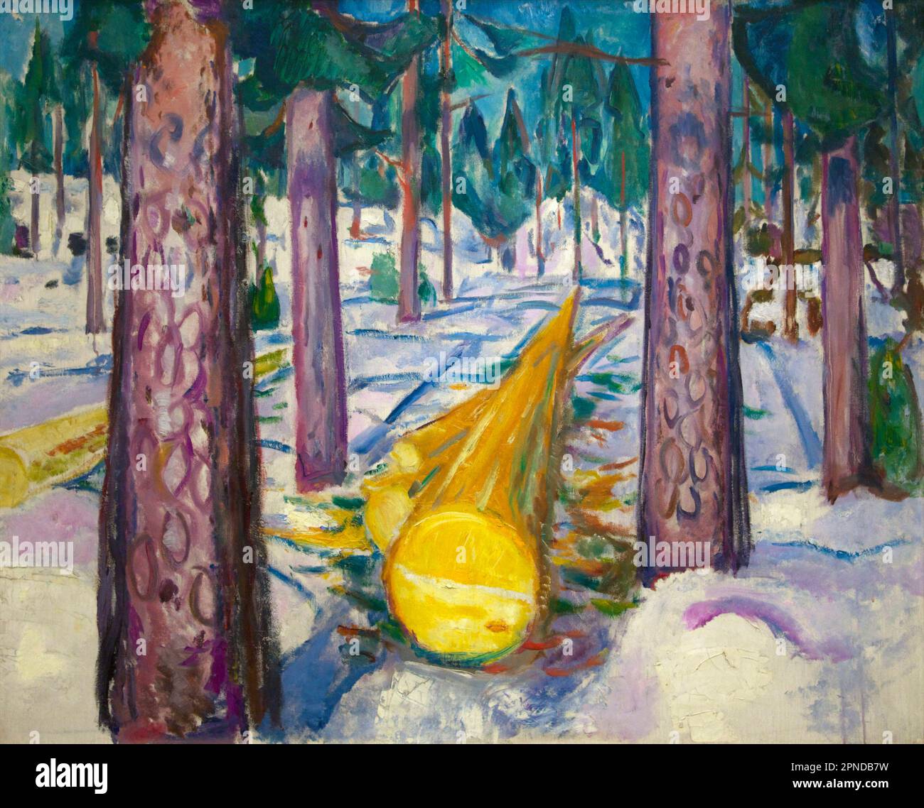 Yellow log, 1912, Edvard Munch, Munch Museum and Art Gallery, Munch ...
