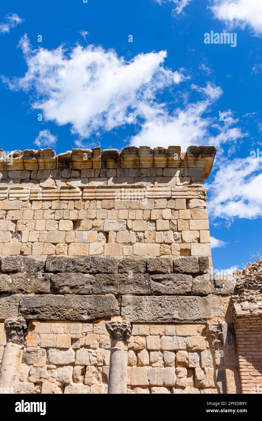 Low-angle view of (Temple of Gens Septimia) in the ancient city of ...