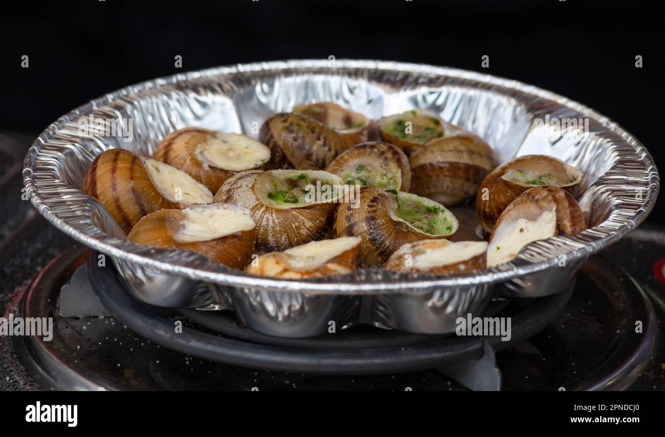 Snails sea food hi-res stock photography and images - Alamy