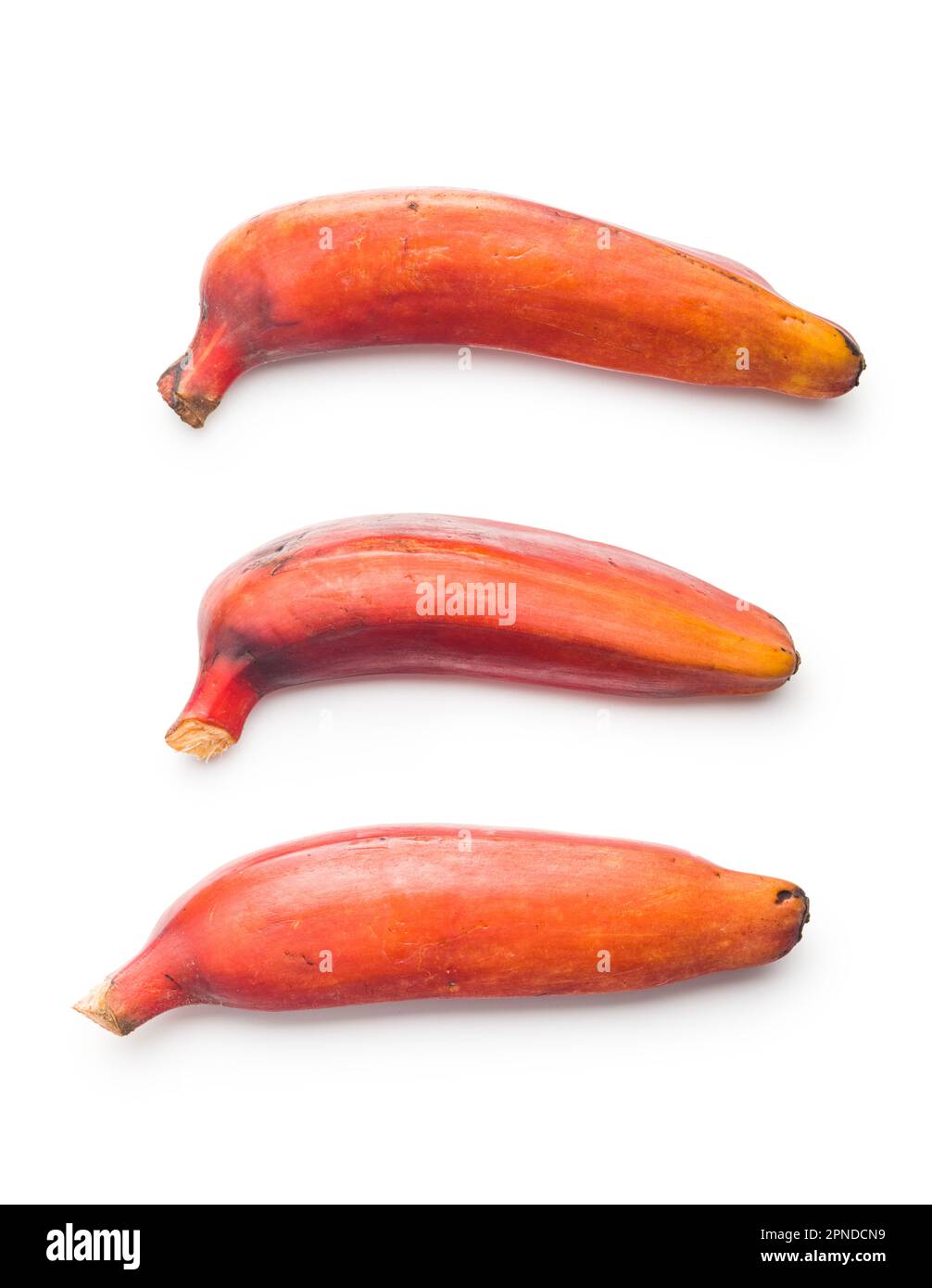 Tasty red bananas isolated on the white background Stock Photo - Alamy