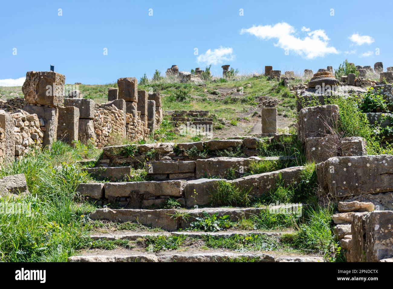 Roman ruins in the ancient city of Cuicul-Djemila. UNESCO world ...