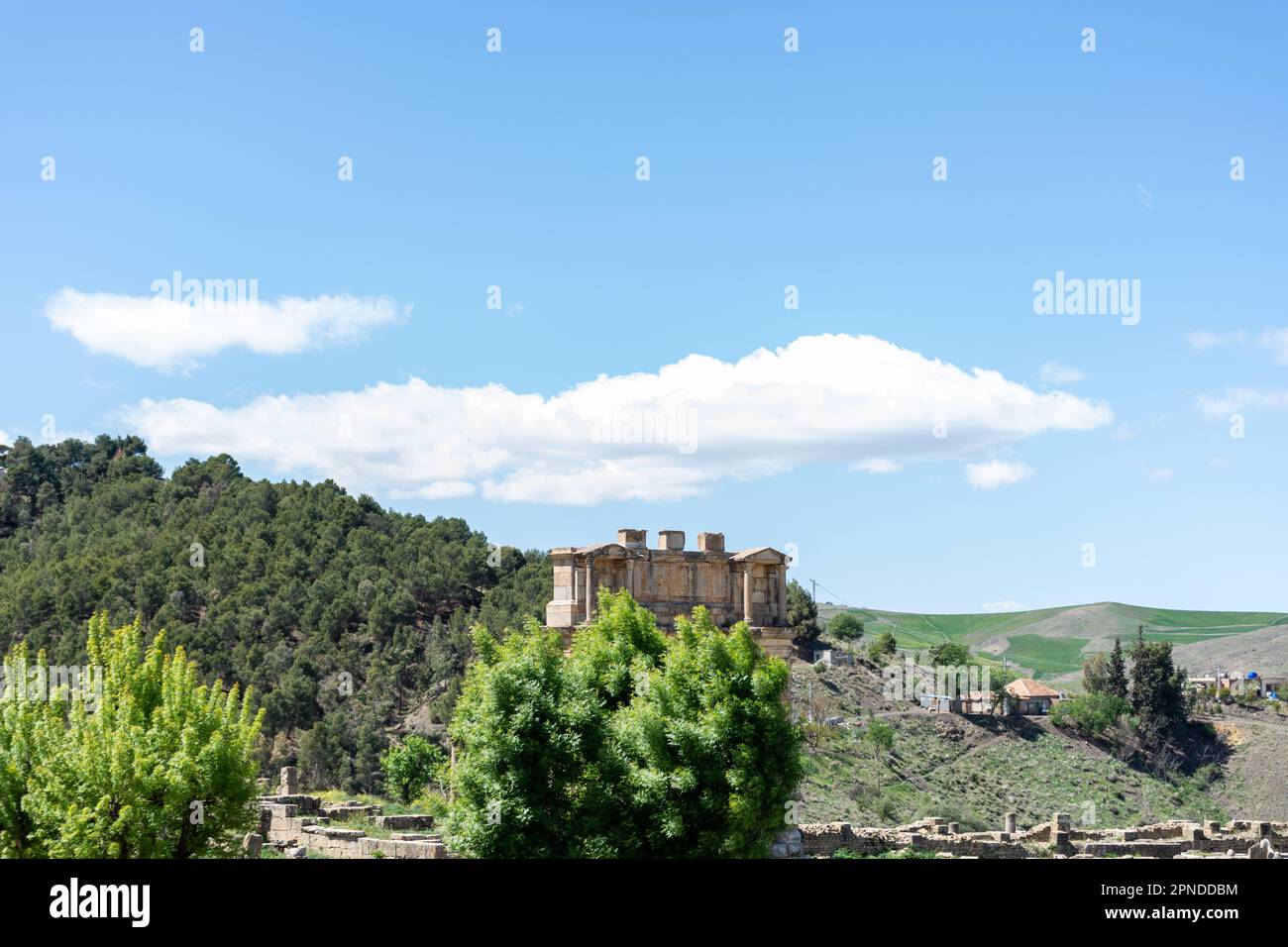 View of the Arch of Caracalla in the ancient Roman city of Cuicul ...