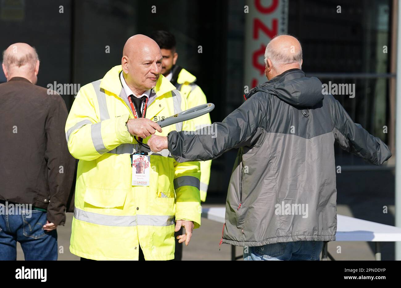 Extra security outside the Crucible Theatre on day four of the Cazoo ...