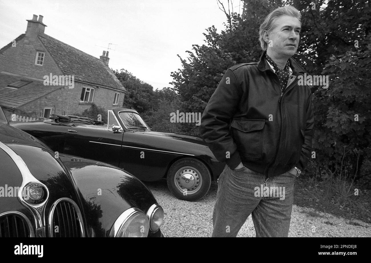 British composer Geoffrey Burgon with his Bristol 403 classic car Stock ...