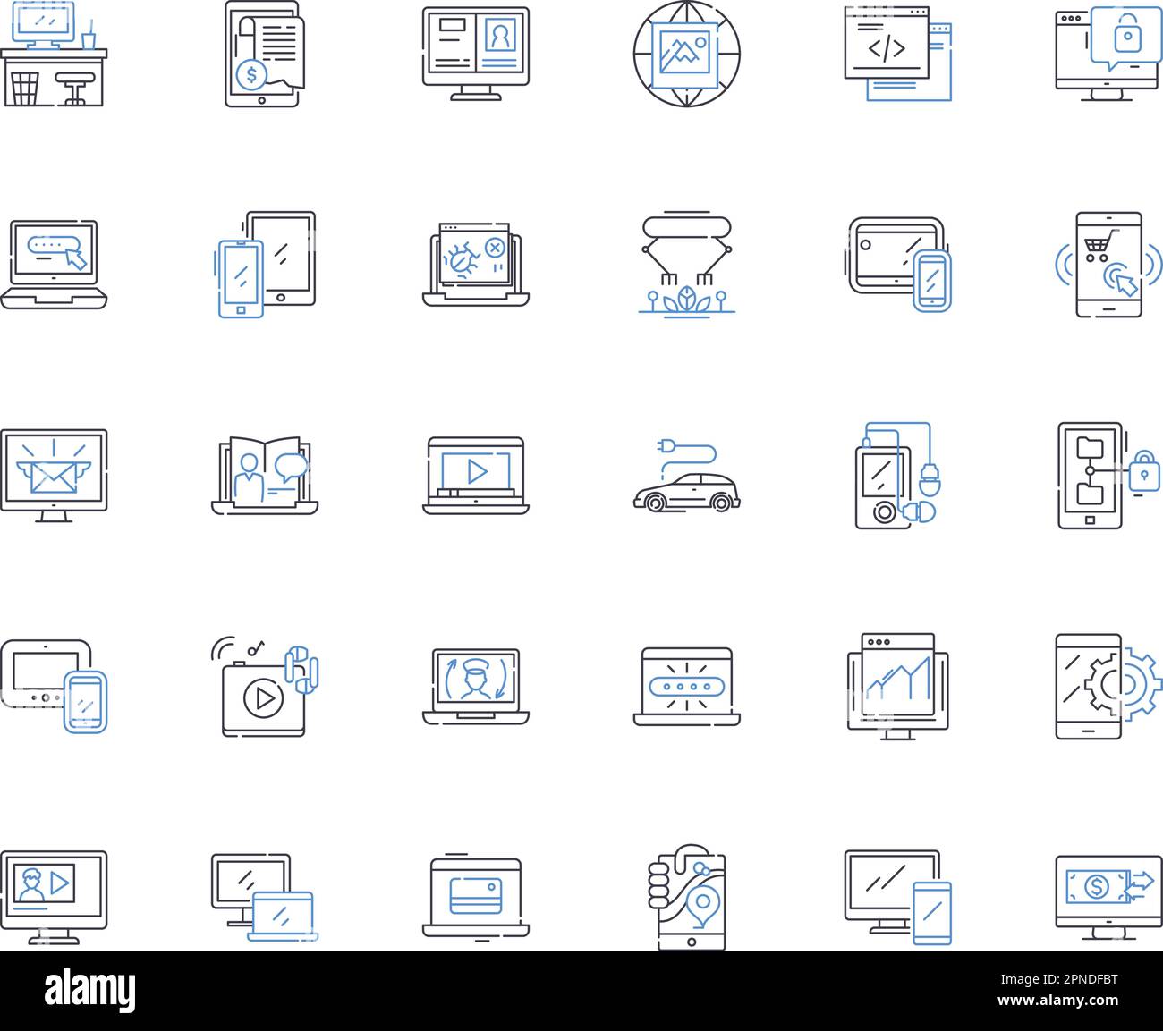 Web Line Icons Collection Browser Html Css Javascript Responsive 