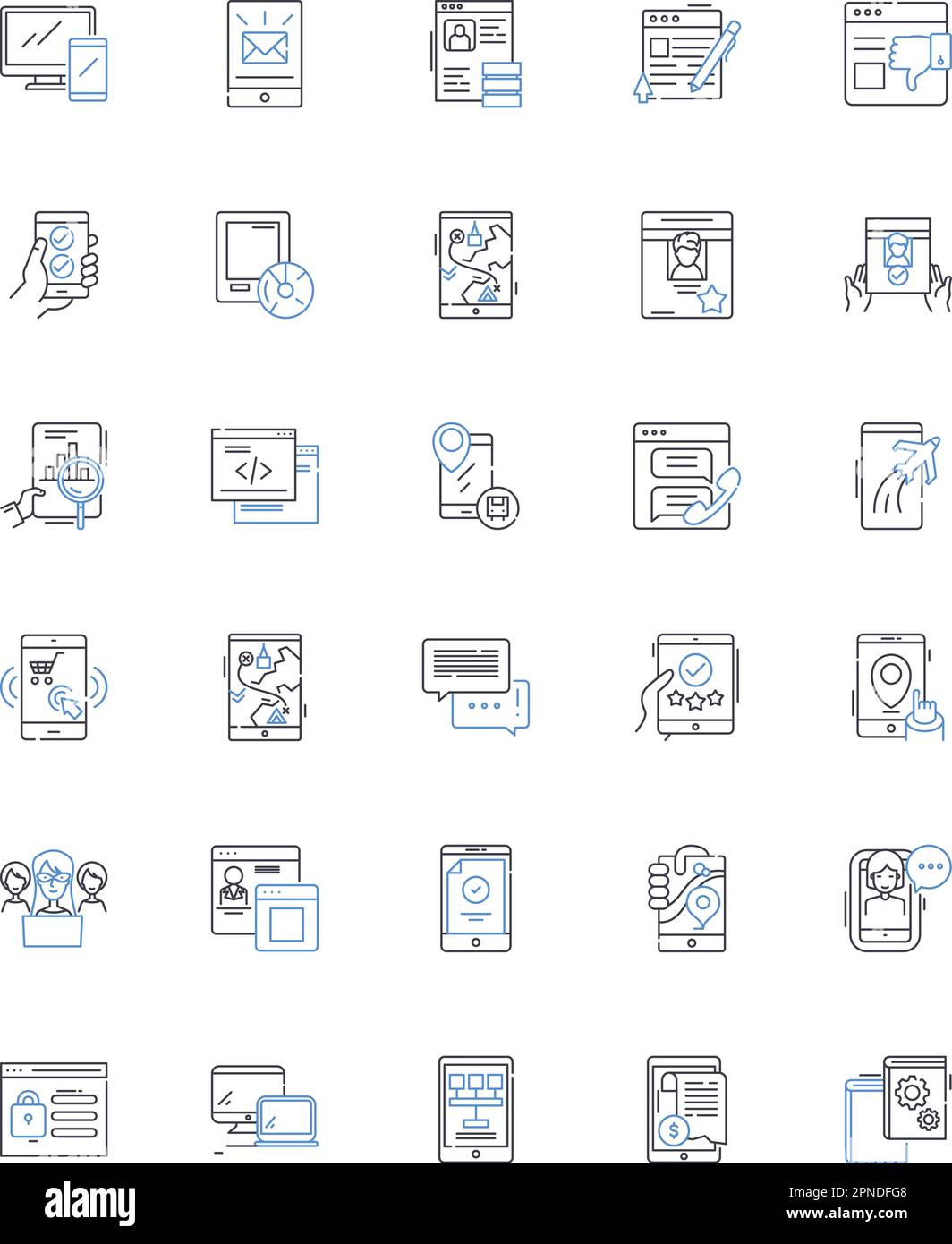 Wireless line icons collection. Bluetooth, Wifi, Cellular, Signal ... Wireless line icons collection. Bluetooth, Wifi, Cellular, Signal ...