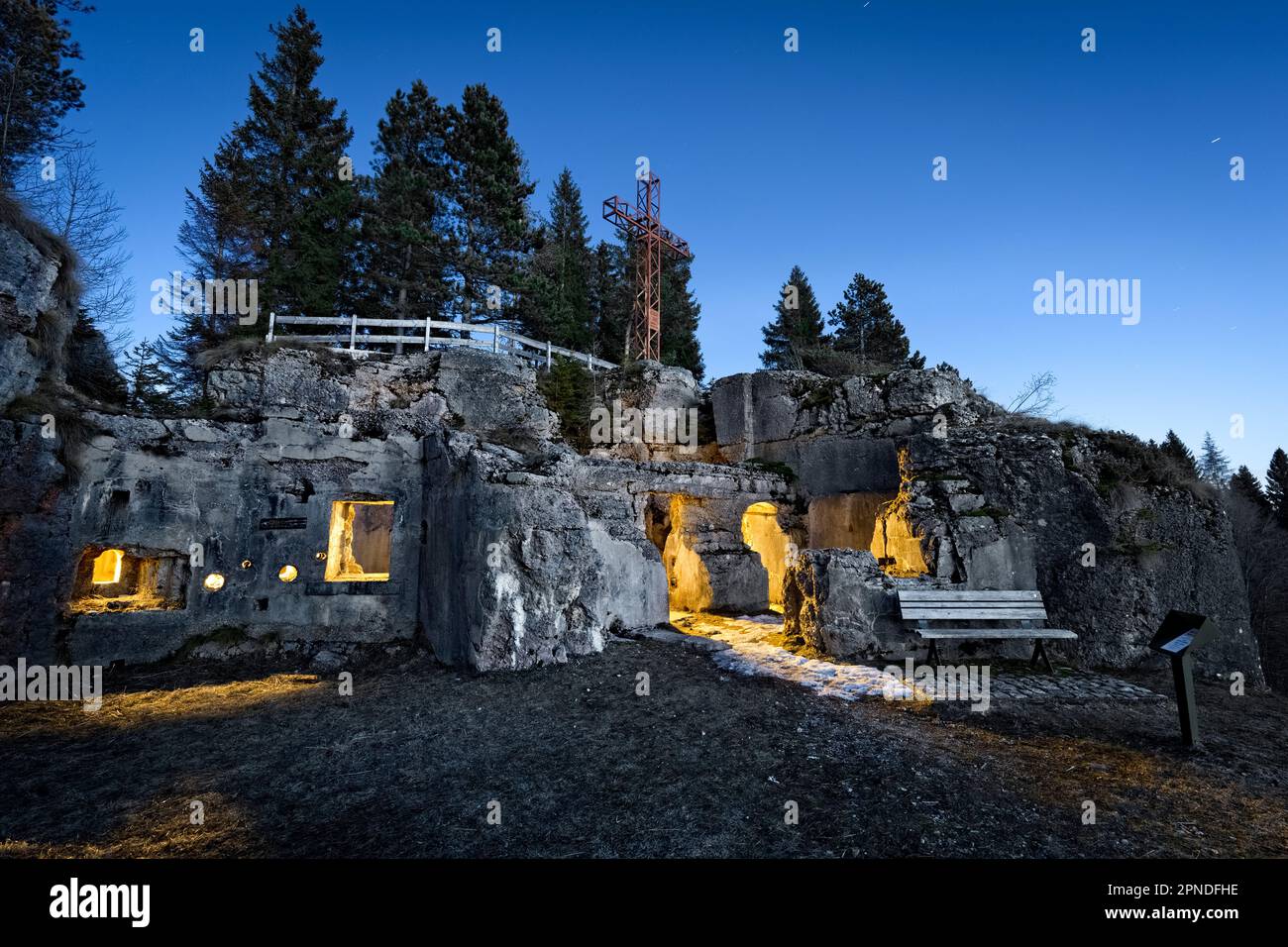 Night at the Oberwiesen outpost: Austro-Hungarian fortification from ...