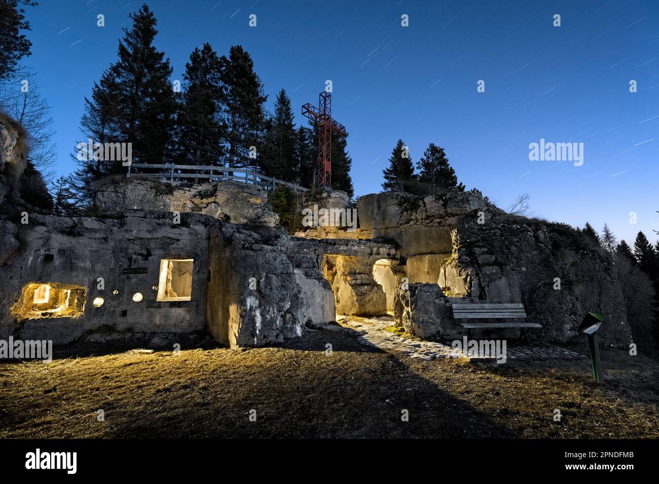 Night at the Oberwiesen outpost: Austro-Hungarian fortification from ...