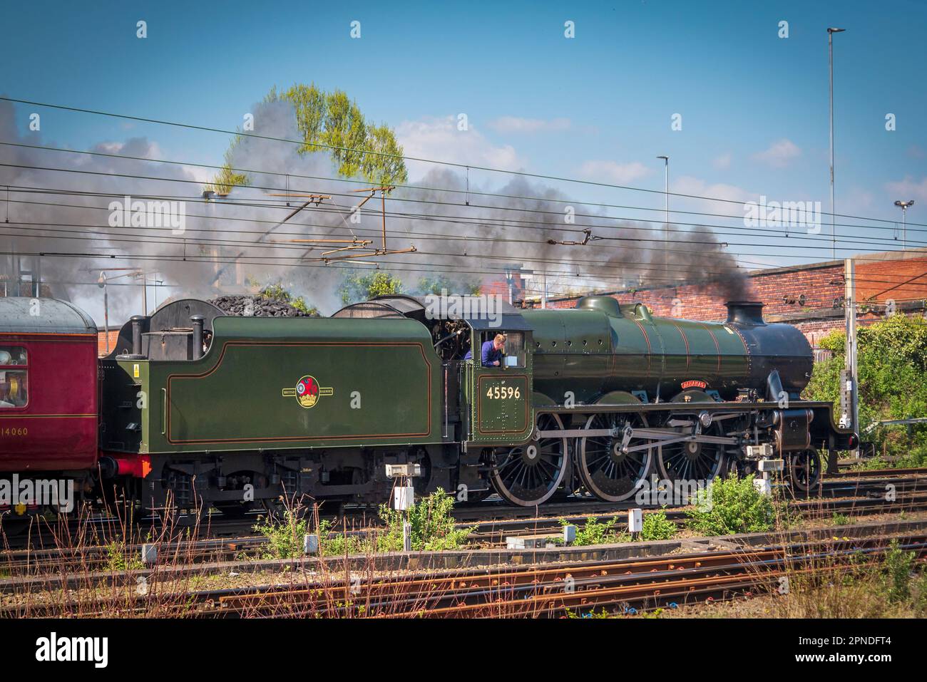 The Bahamas steam Jubilee class locomotive hauling The Great Britain XV ...