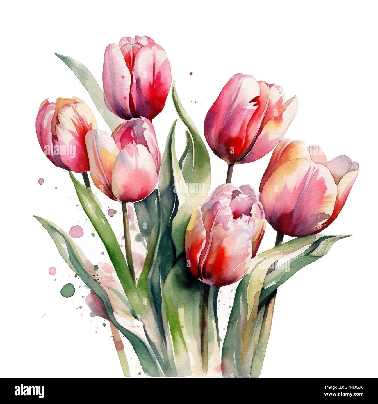 Tulips Watercolor Painting