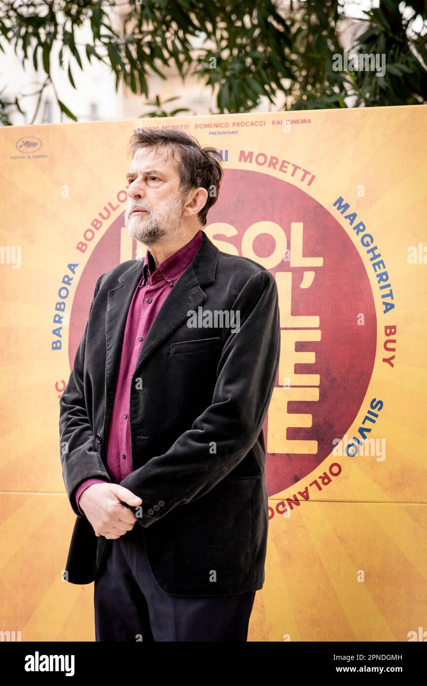 Rome, Italy, 18th April 2023, Nanni Moretti attends the photocall of ...