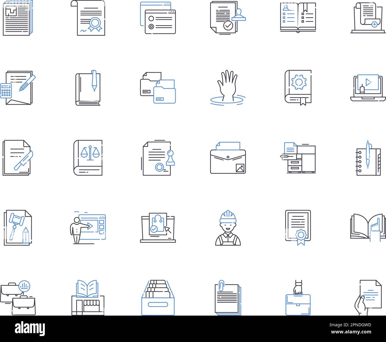Project Analytics Line Icons Collection Metrics Trends Analysis