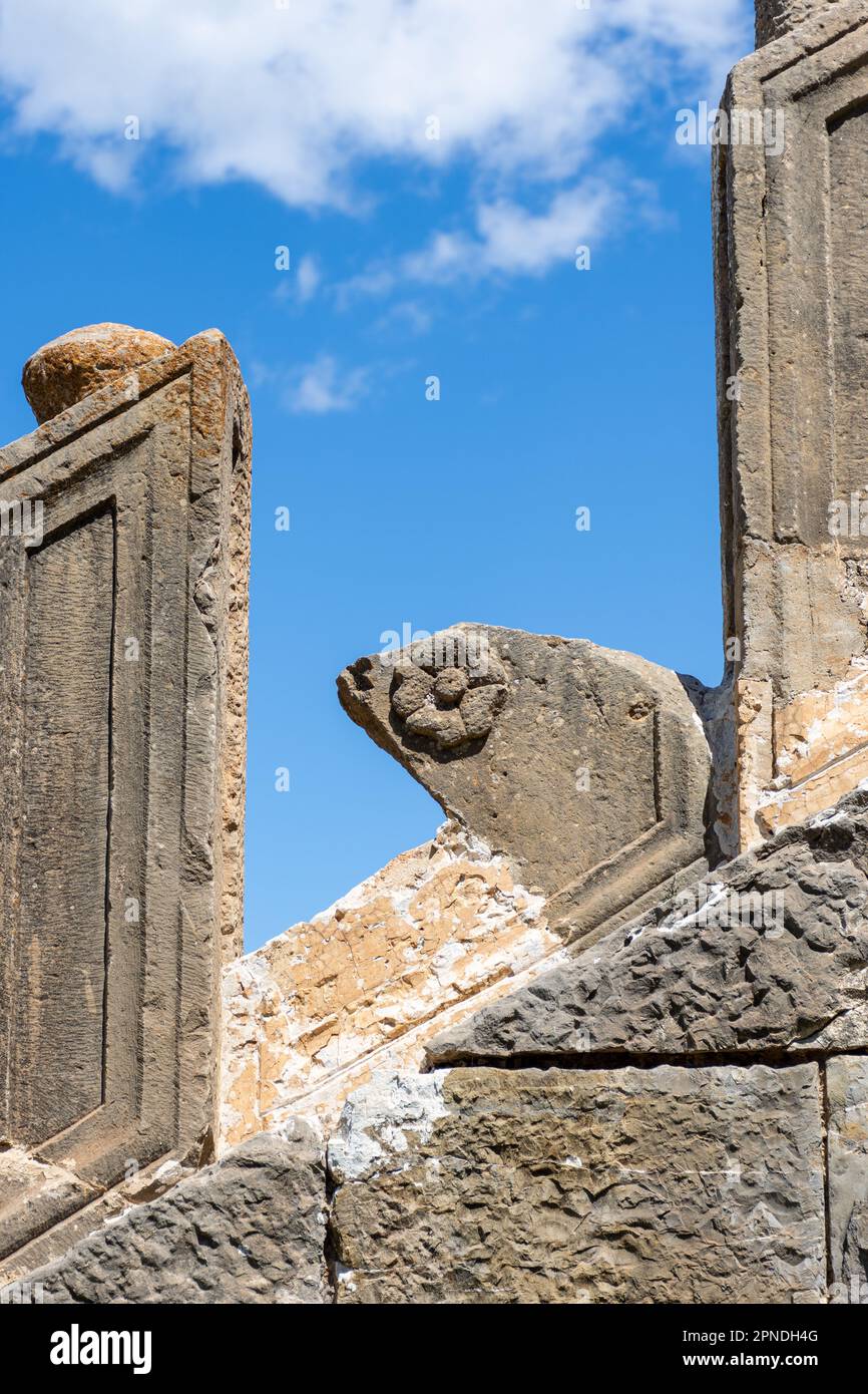 View of Roman ruin in the ancient city of Cuicul-Djemila. UNESCO world ...