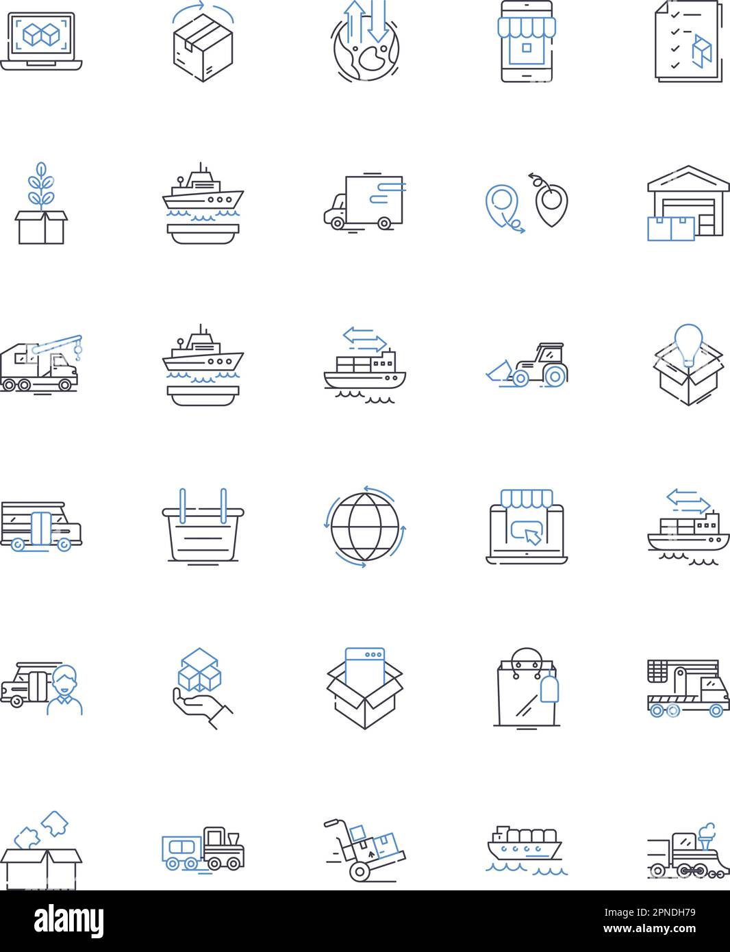 Product pipeline line icons collection. Innovation, Development ... Product pipeline line icons collection. Innovation, Development ...