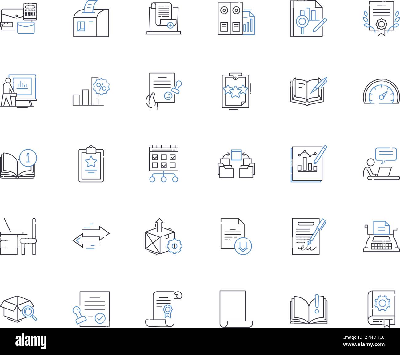 Professional Realm line icons collection. Expertise, Authority ...