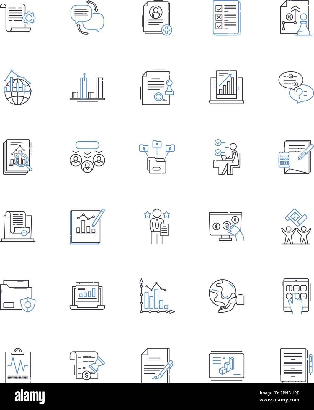 Scrutiny line icons collection. Analysis, Inspection, Observance ...