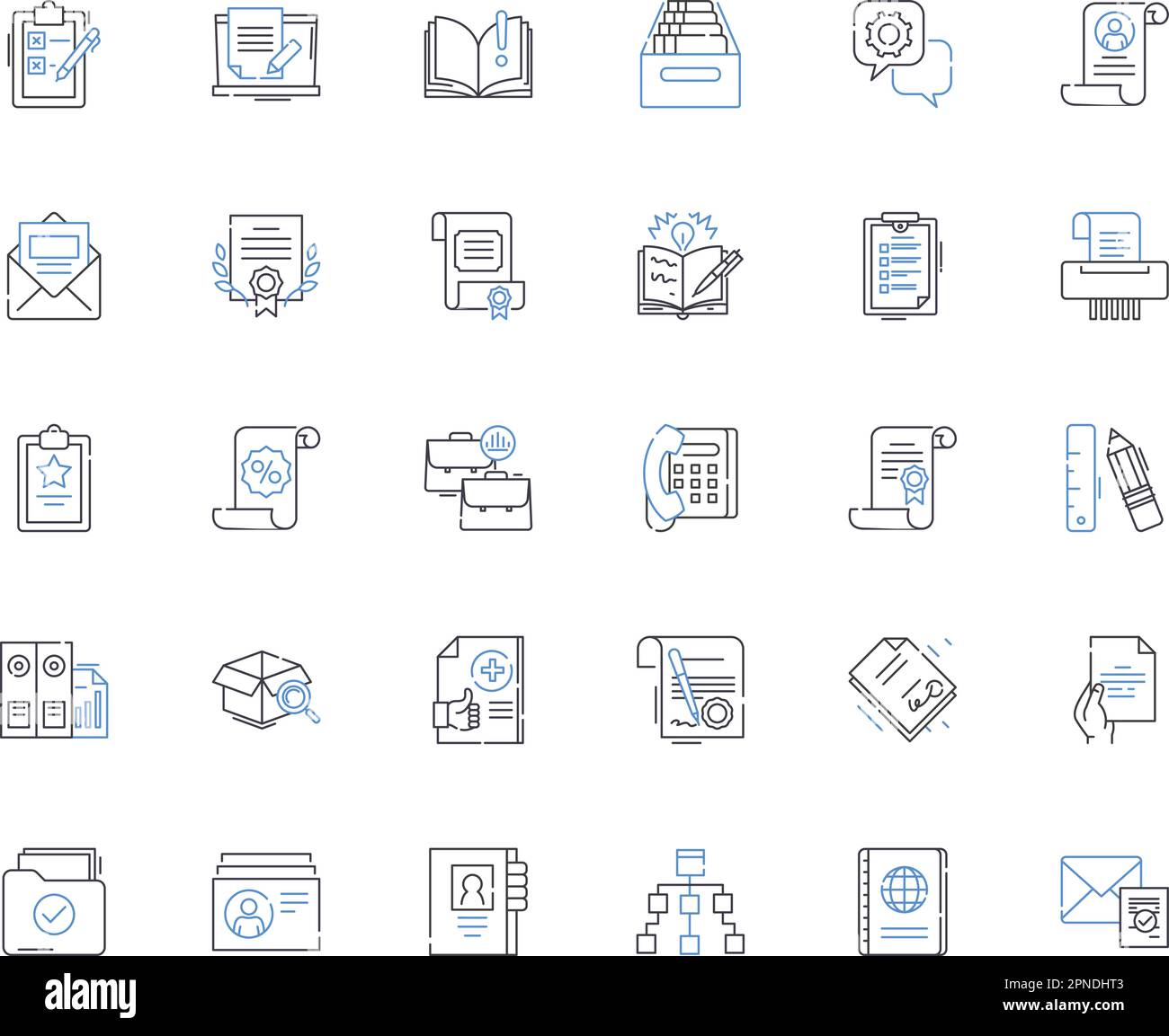Content creation line icons collection. Strategy, Research, Writing ...