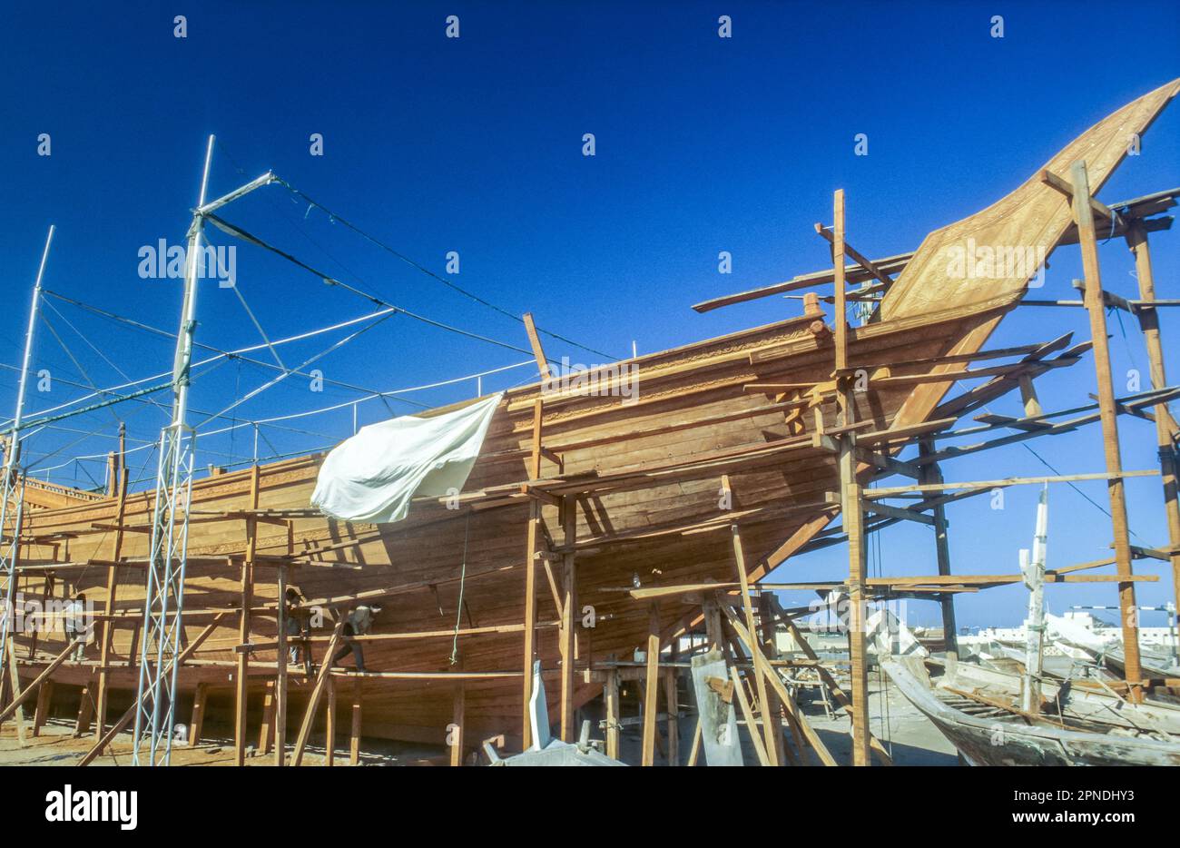 traditional shipyard for wooden dows in Sur, Oman Stock Photo - Alamy