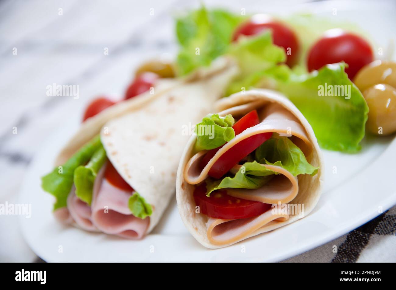 Wrapped deli sandwitch Stock Photo - Alamy