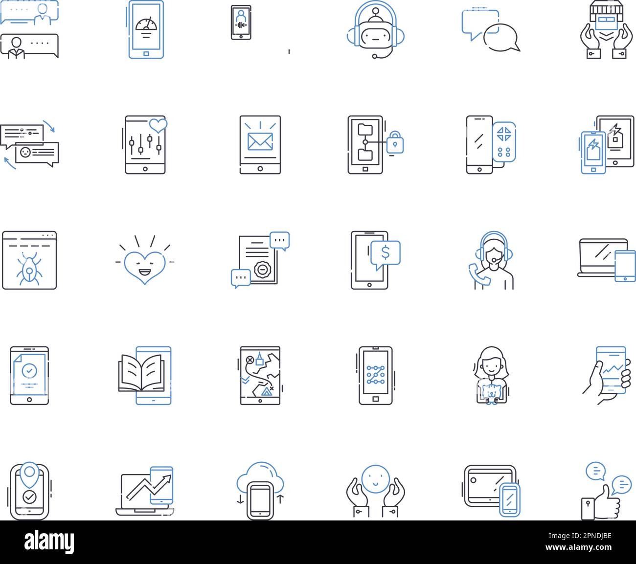 Wireless line icons collection. Connectivity, Signal, Nerk, Bluetooth ...