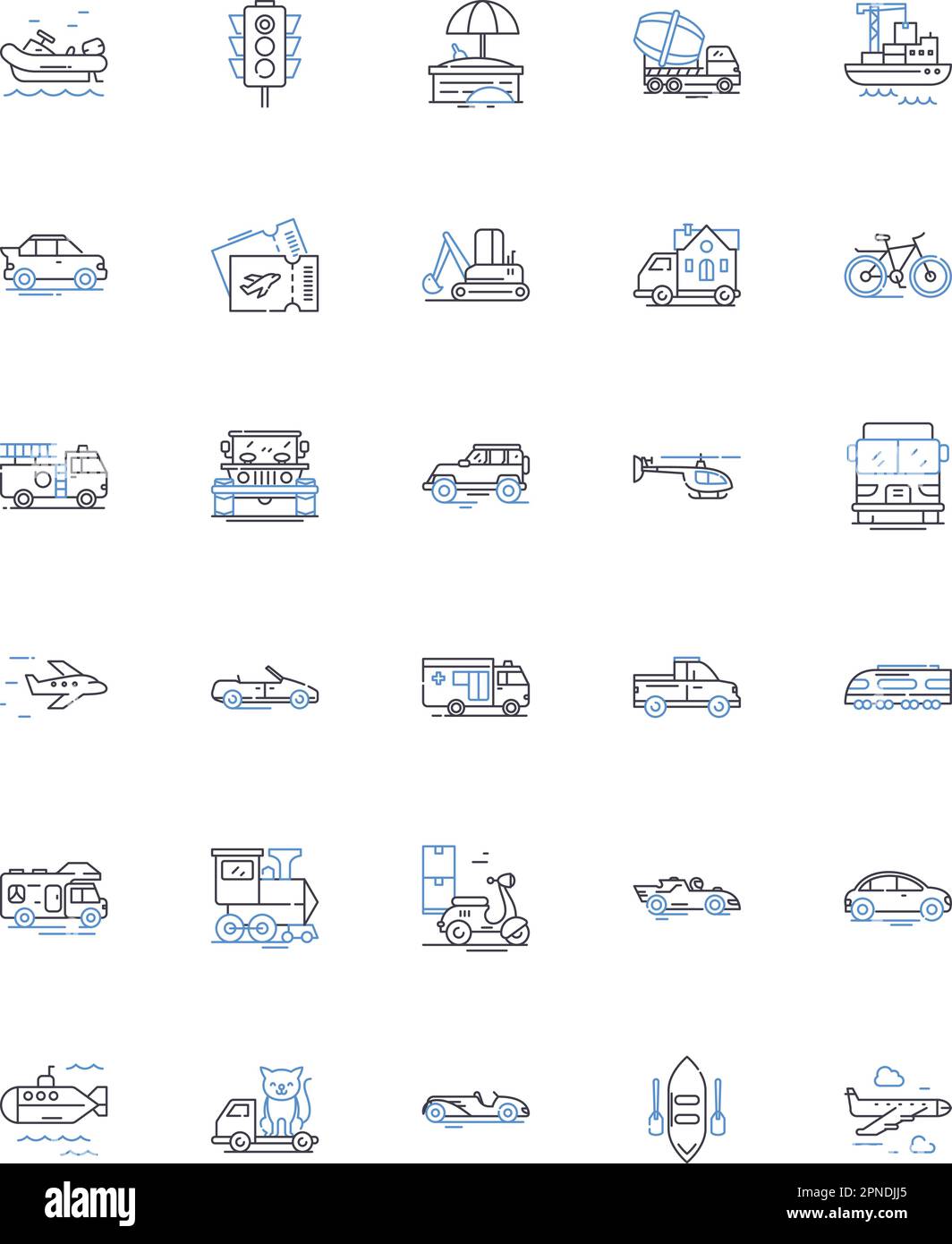 Voyage transfer line icons collection. Shuttle, Transportation ...