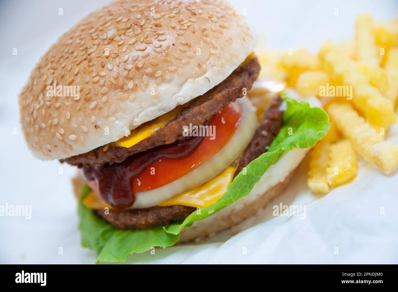 Double cheeseburger hi-res stock photography and images - Alamy