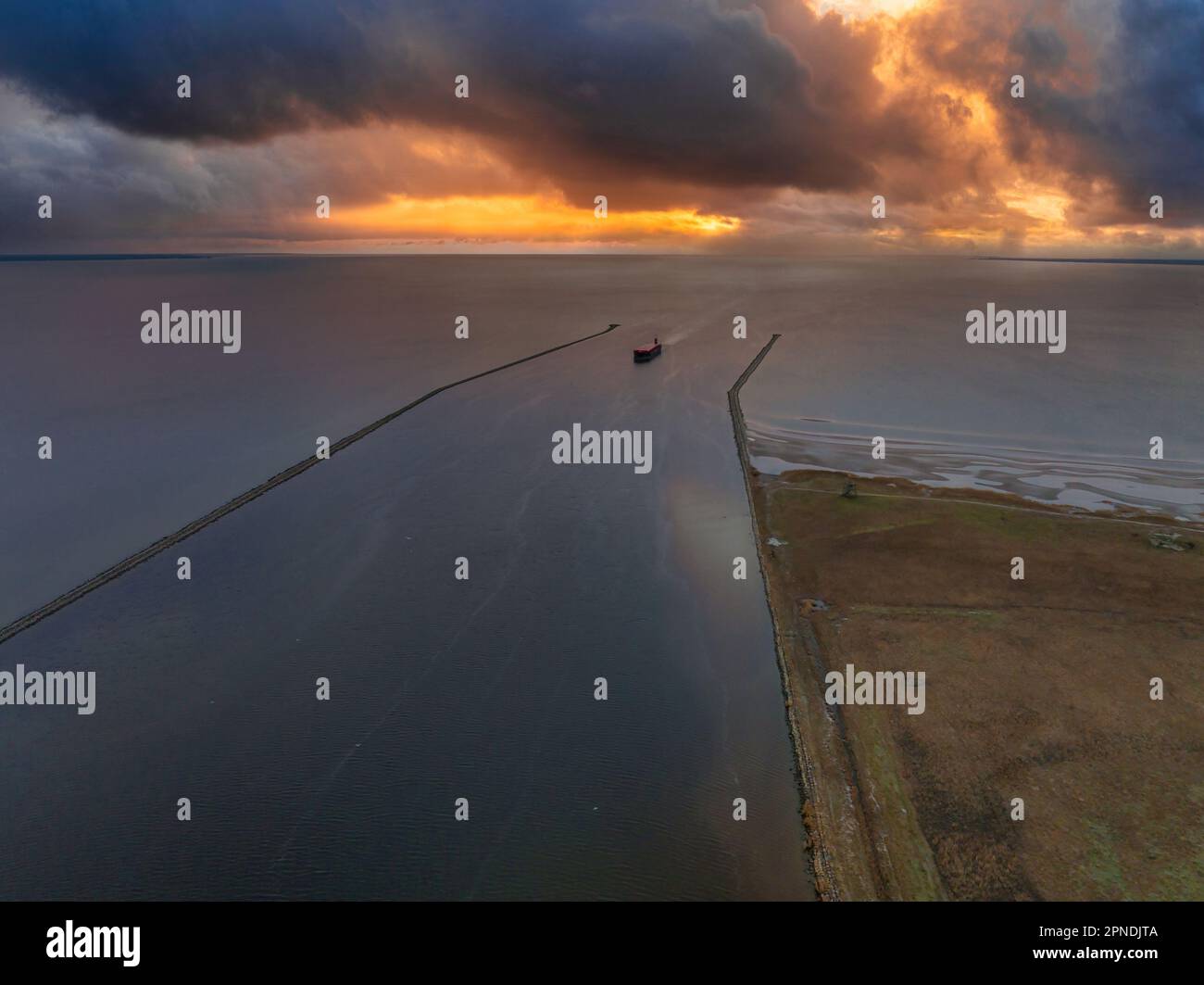 Oil - Chemical tanker at sea - Aerial view Stock Photo - Alamy