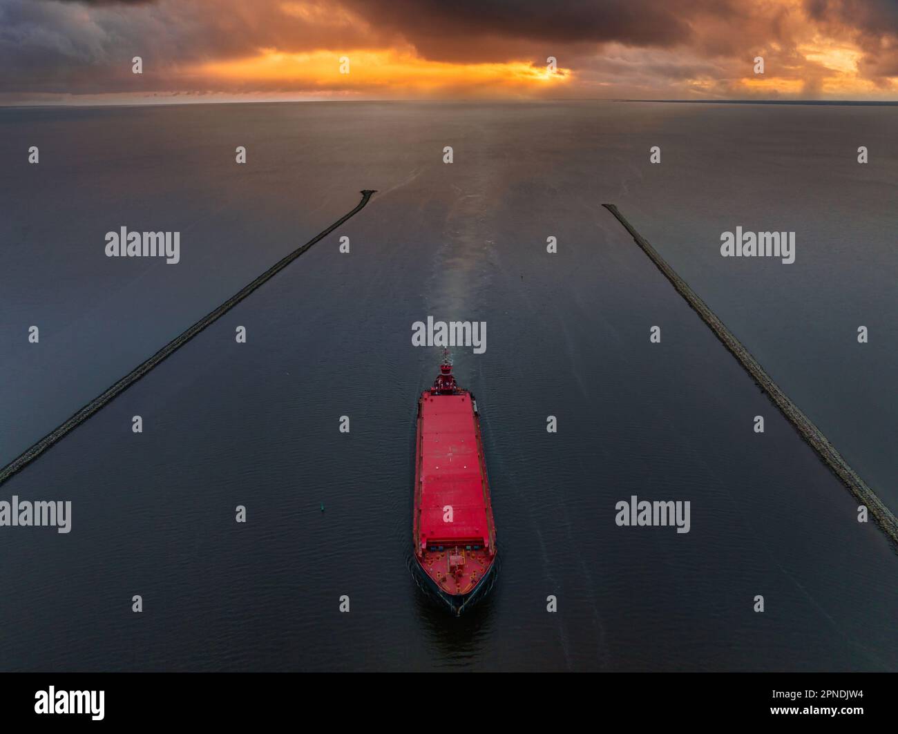 Oil - Chemical tanker at sea - Aerial view Stock Photo - Alamy