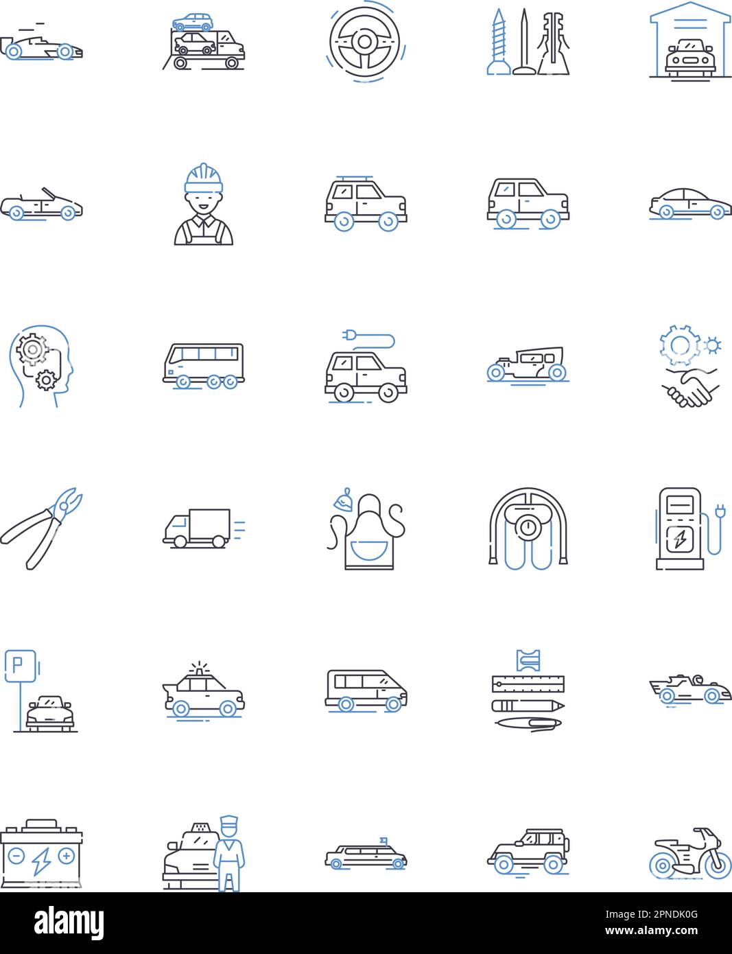 Logistic support line icons collection. Warehousing, Distribution ...