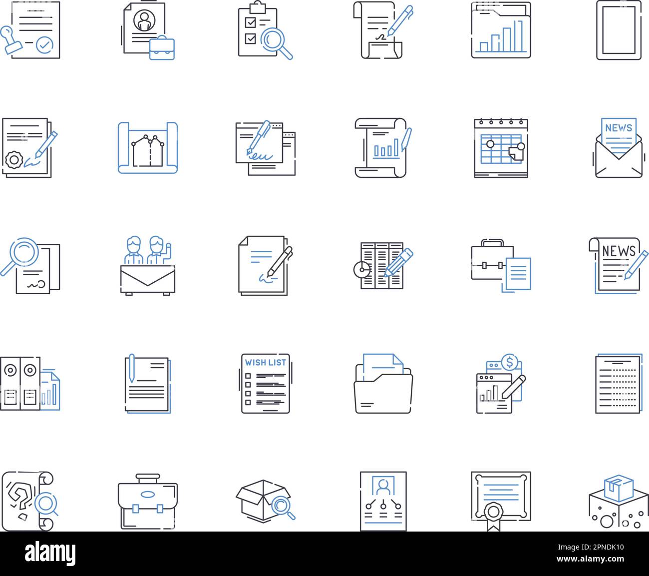 Office archives line icons collection. Filing, Records, Storage, Retrieval, Organization ...