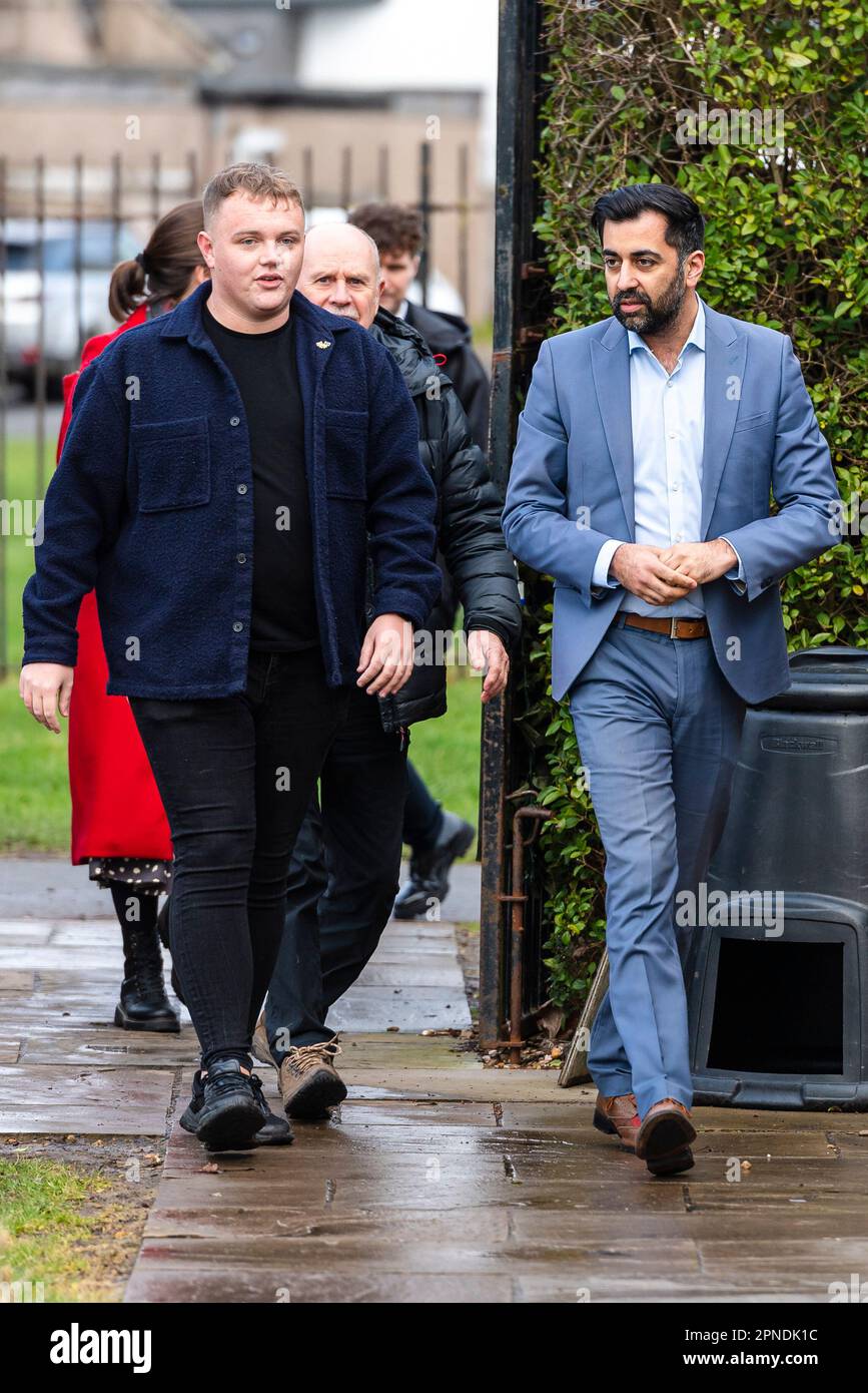 SNP member Humza Yousaf visits community charity in Dalkeith, as he is ...