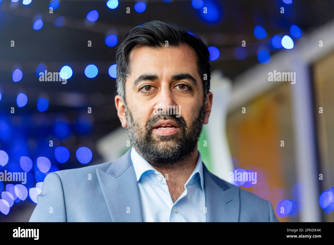 SNP member Humza Yousaf visits community charity in Dalkeith, as he is ...