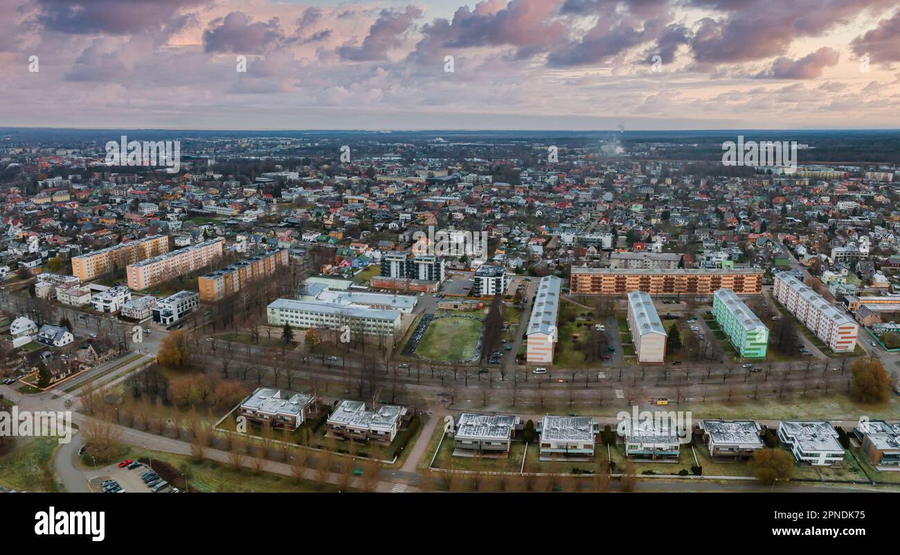 Aerial view of the Parnu city in Estonia Stock Photo - Alamy