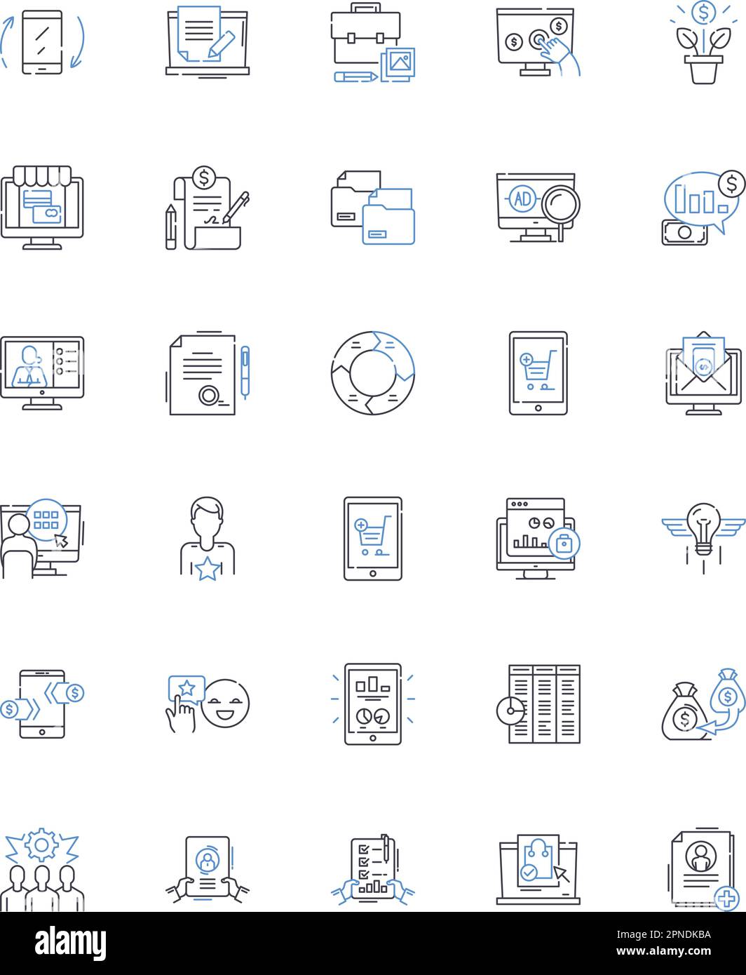 Initial phase line icons collection. Beginning, Initiation, Start, Launch, Onset, Inception ...