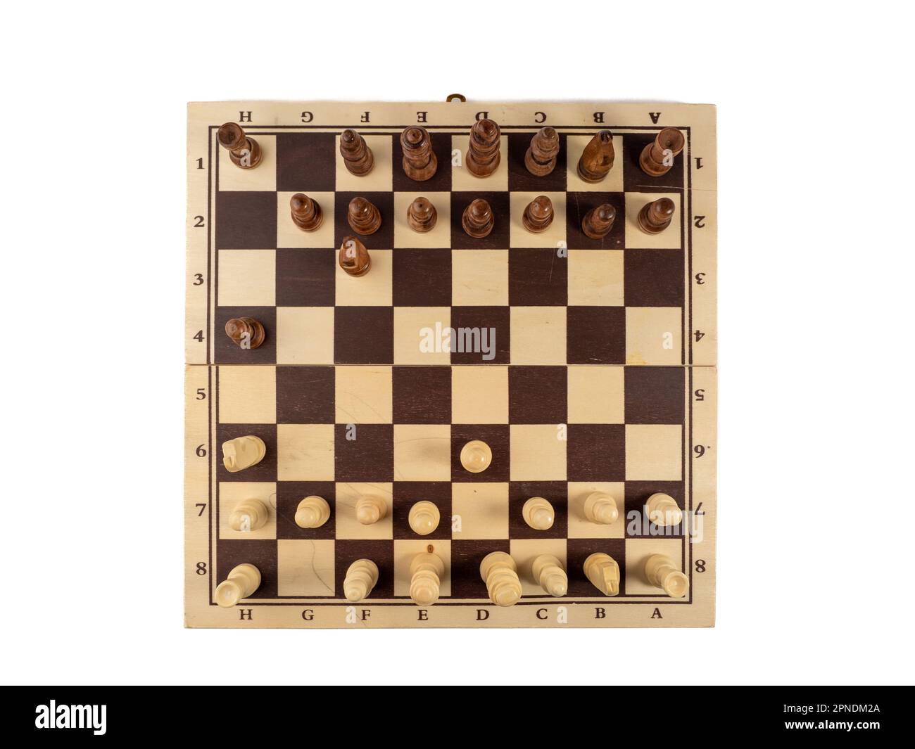 Wooden chess on a white background. Board game chess. Close-up Stock ...
