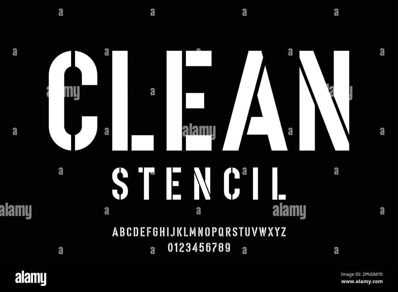 Condensed stencil alphabets display font vector Stock Vector Image ...
