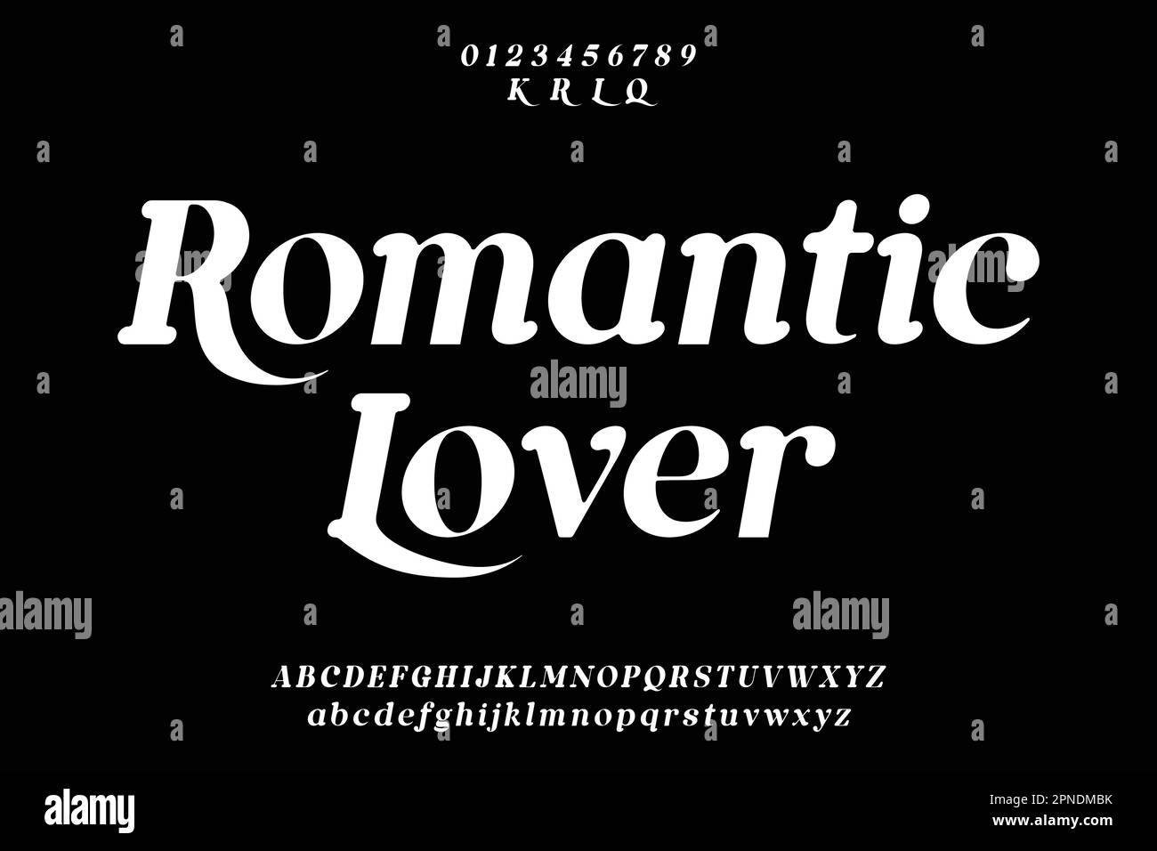 Elegant luxury bold italic serif font vector with alternate Stock ...