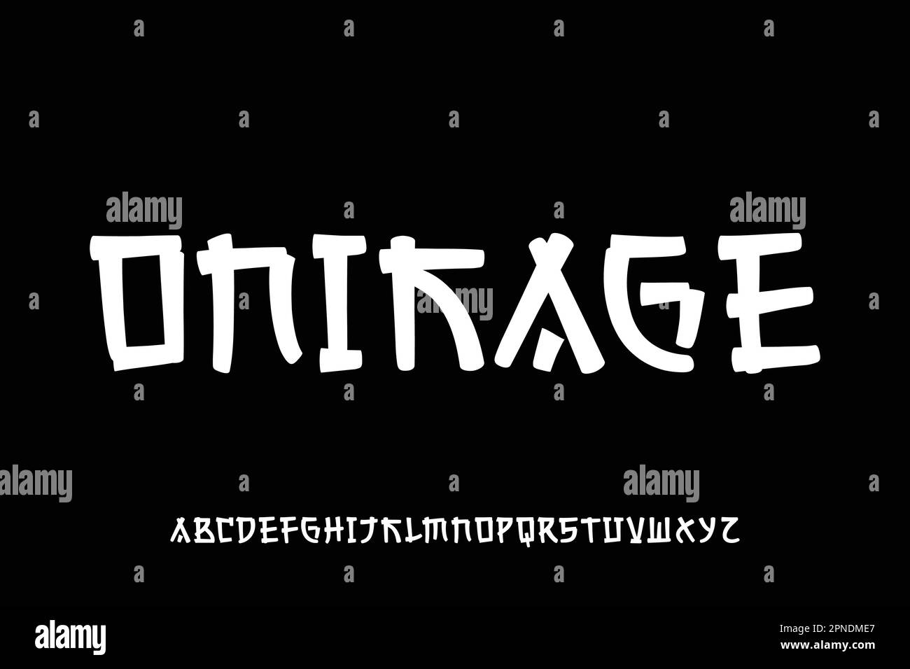 Handwritten simple brush lettering of japan vector Stock Vector Image ...