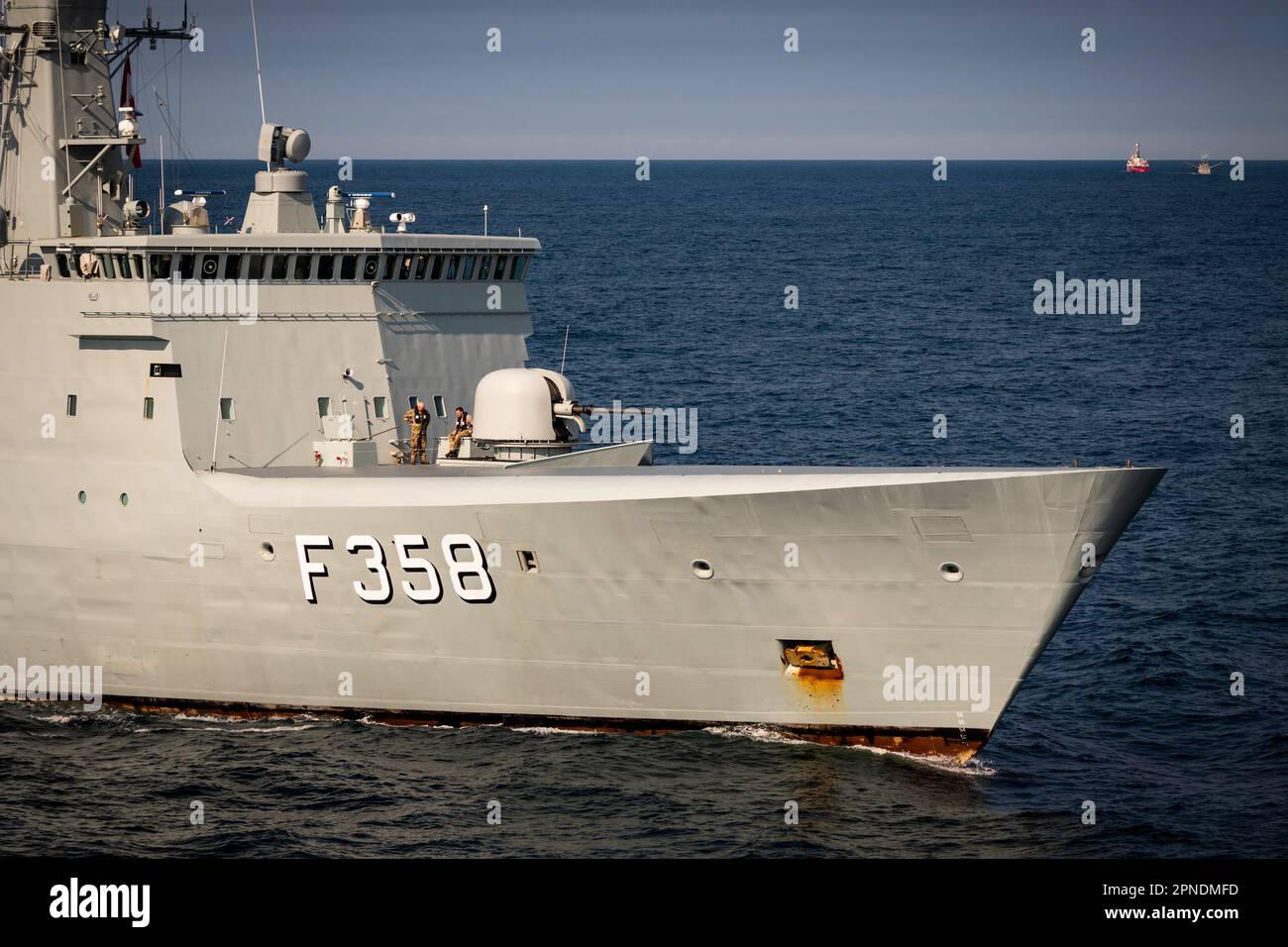 Danish Navy Greenland offshore patrol ship HDMS Triton at sea during ...