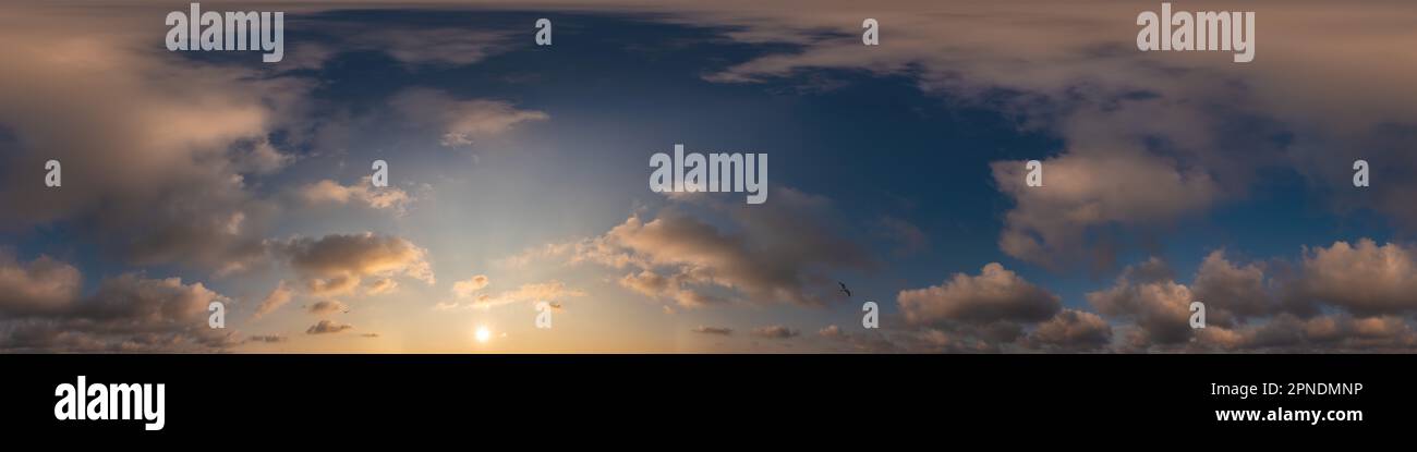 Blue evening sky seamless panorama spherical equirectangular 360 degree ...