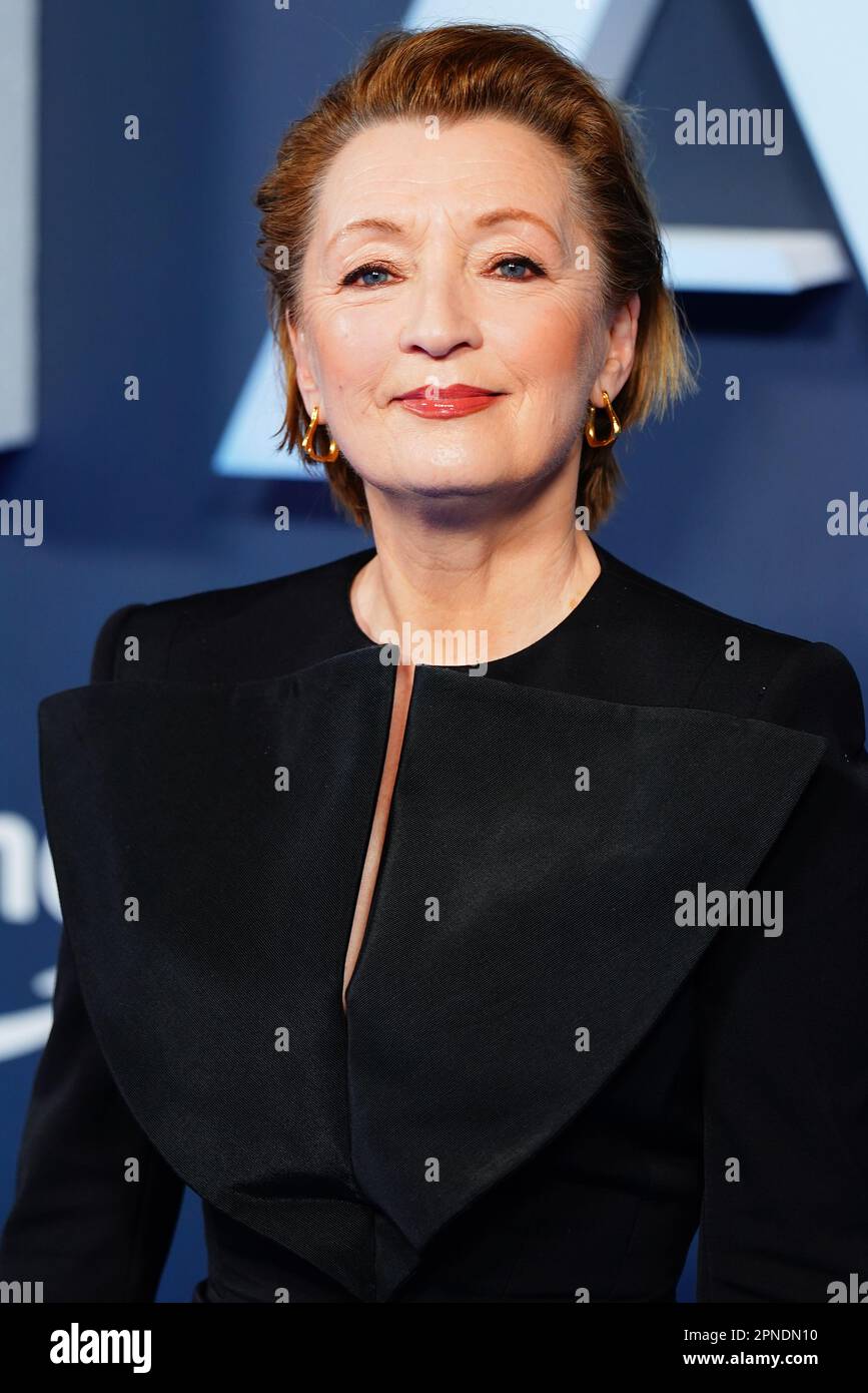 Lesley Manville attends the global premiere of the new Amazon Prime ...